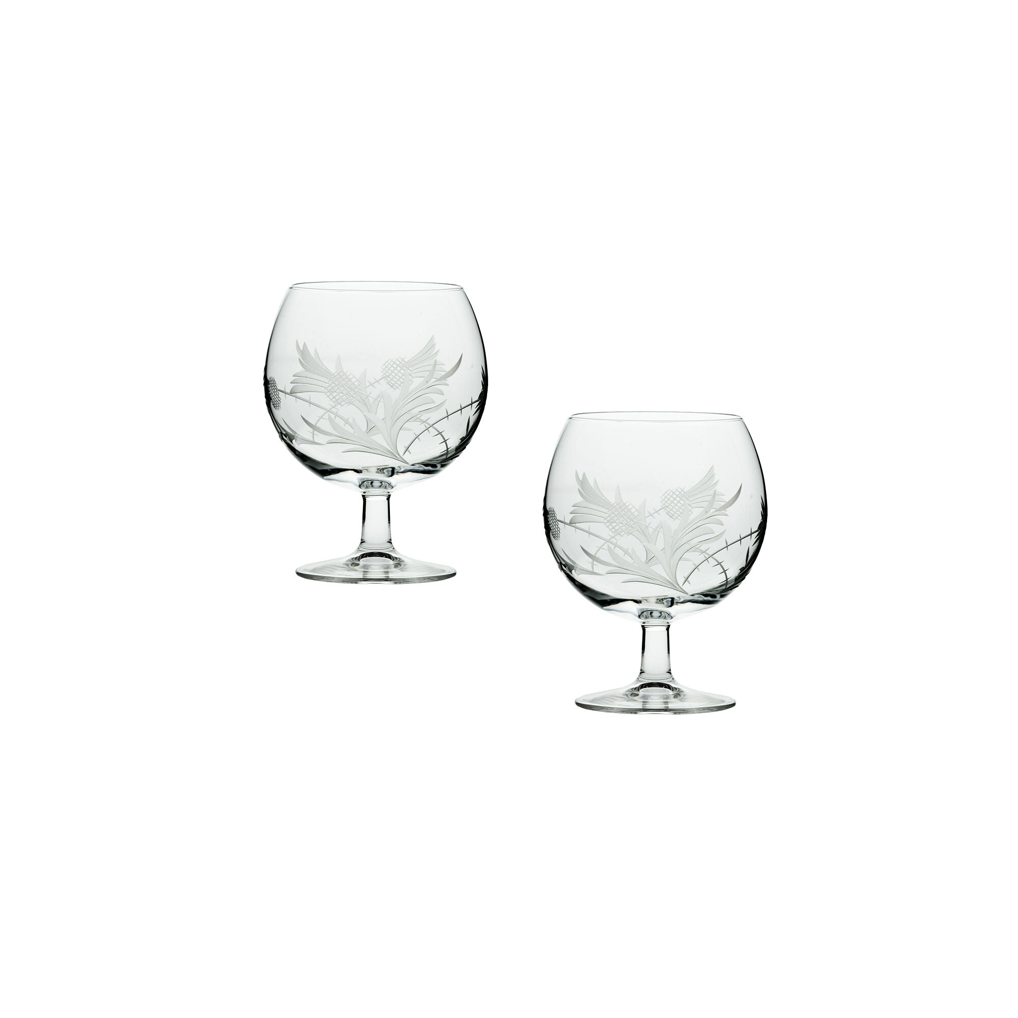 Flower of Scotland Crystal Brandy Glasses | Jamieson & Carry - Jamieson ...