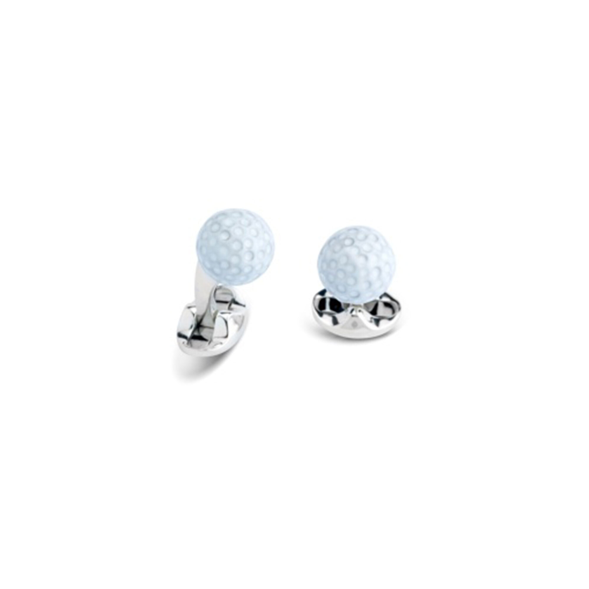 Silver and enamel Golf Ball cufflinks | Jamieson & Carry - Jamieson & Carry
